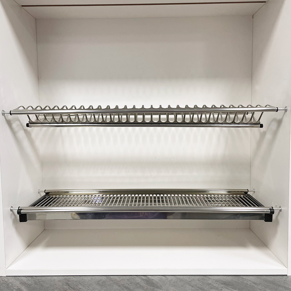 Pull Out 2 Tier Bowl Dish Rack - BENE