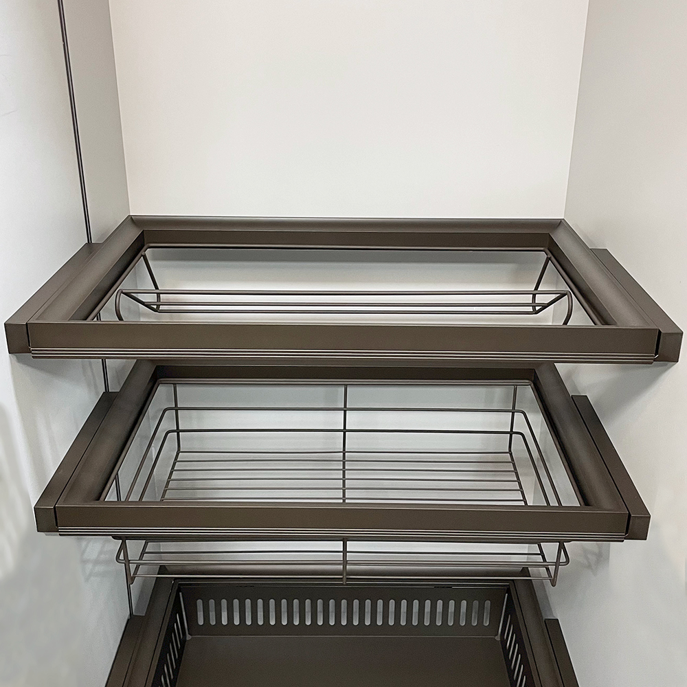 Wire Storage Basket closet organizer Pull Out Shoe Rack - BENE