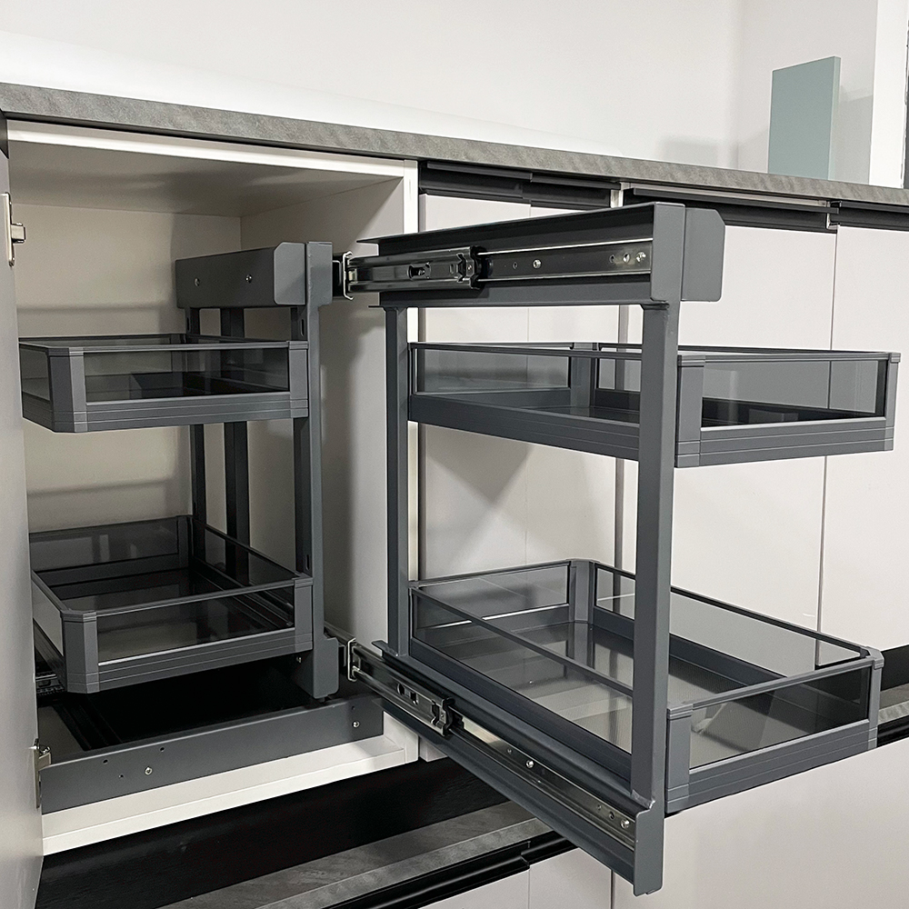 2 Tiers Magic Corner Glass Basket - БЕНЕ